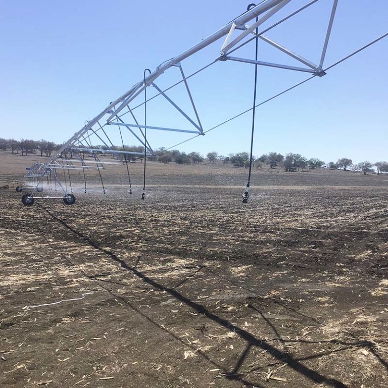 A Irritech 5″ Mini Center Pivot installed at QLD - agnFlow Pty Ltd